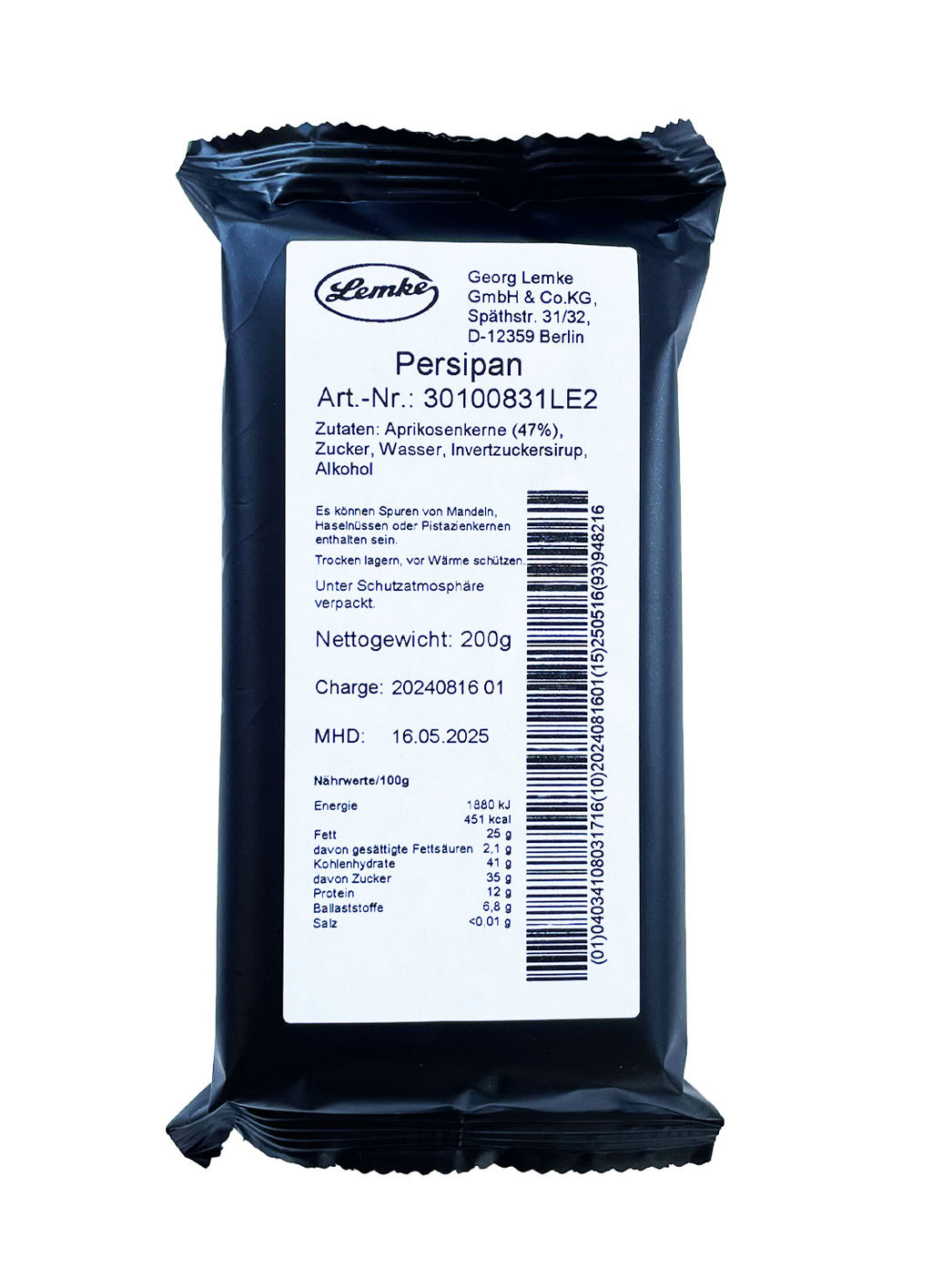 Lemke Persipanrohmasse aus Aprikosenkernen – Lemke Feines Berliner ...